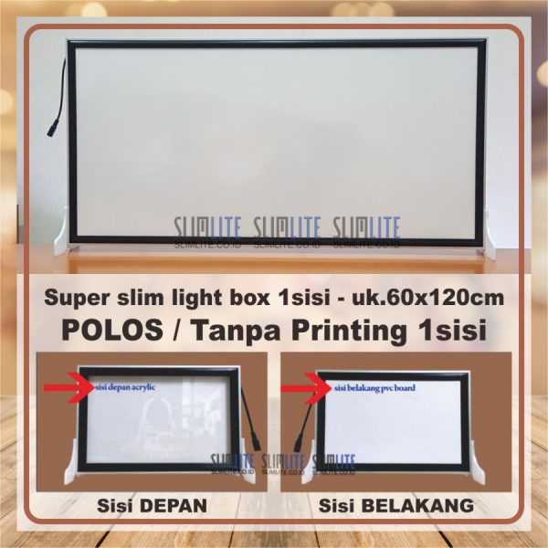 Jual Super Slim Ukuran 60x120cm 1sisi polos - Slimlite.co.id